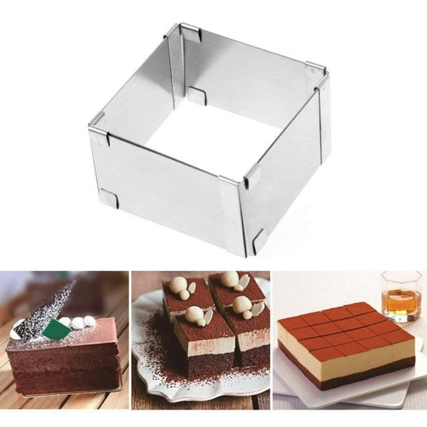 Rectangular Baking Frame, Adjustable, Made Of Stainless Steel. Square Baking Mold For Small And ...