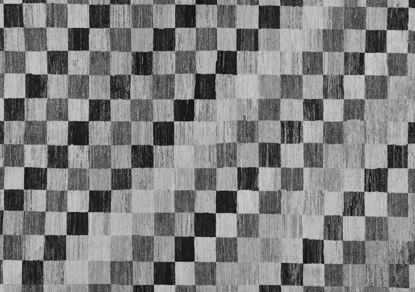Ahgly Company Indoor Rectangle Checkered Gray Modern Area Rugs, 2' x 5 ...