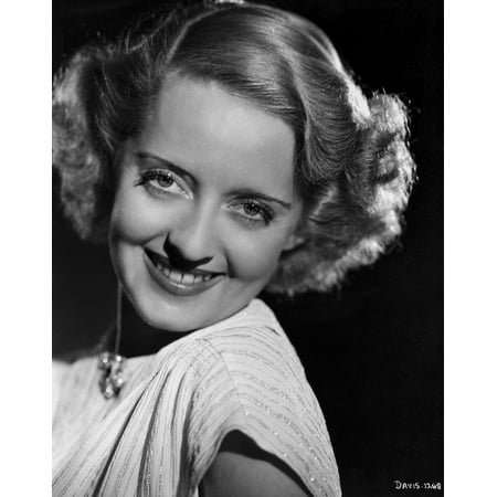 Bette Davis Portrait smiling in White Short Sleeve Shirt in Black ...