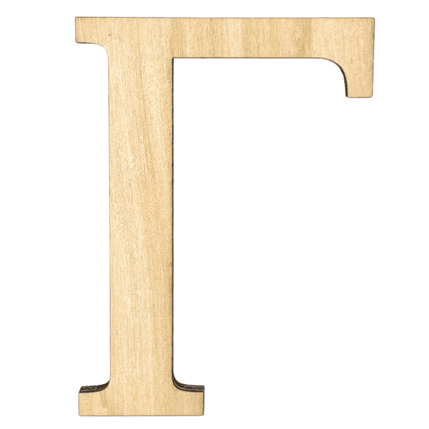 Krafty Supply 10" Tall Greek Wood Letter GAMMA | 1/4" Thick Birch ...