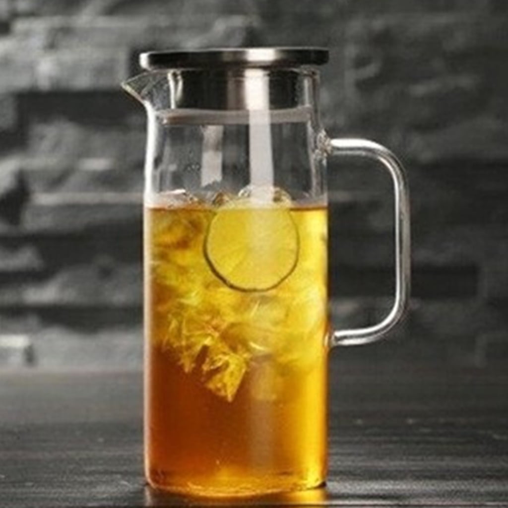 Home Transparent Glass Jug with for Cold/Hot Water Iced Beverage ...