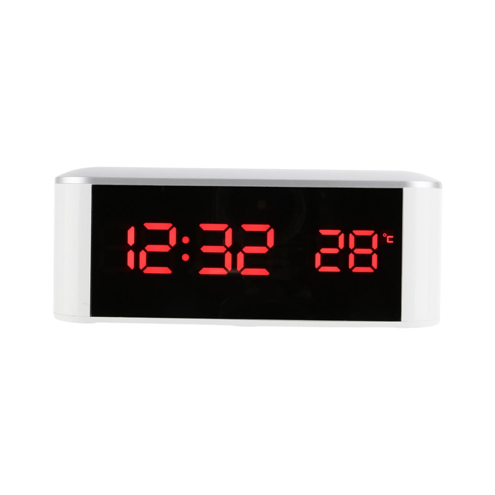 Precise 12/24 Hour Digital Alarm Clock - Temperature Display, Large ...