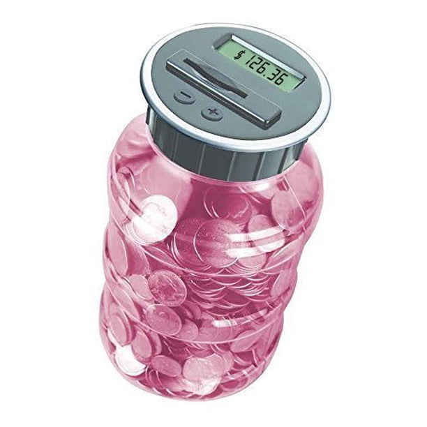 Digital Coin Bank Savings Jar - Automatic Coin Counter Totals All U.S ...