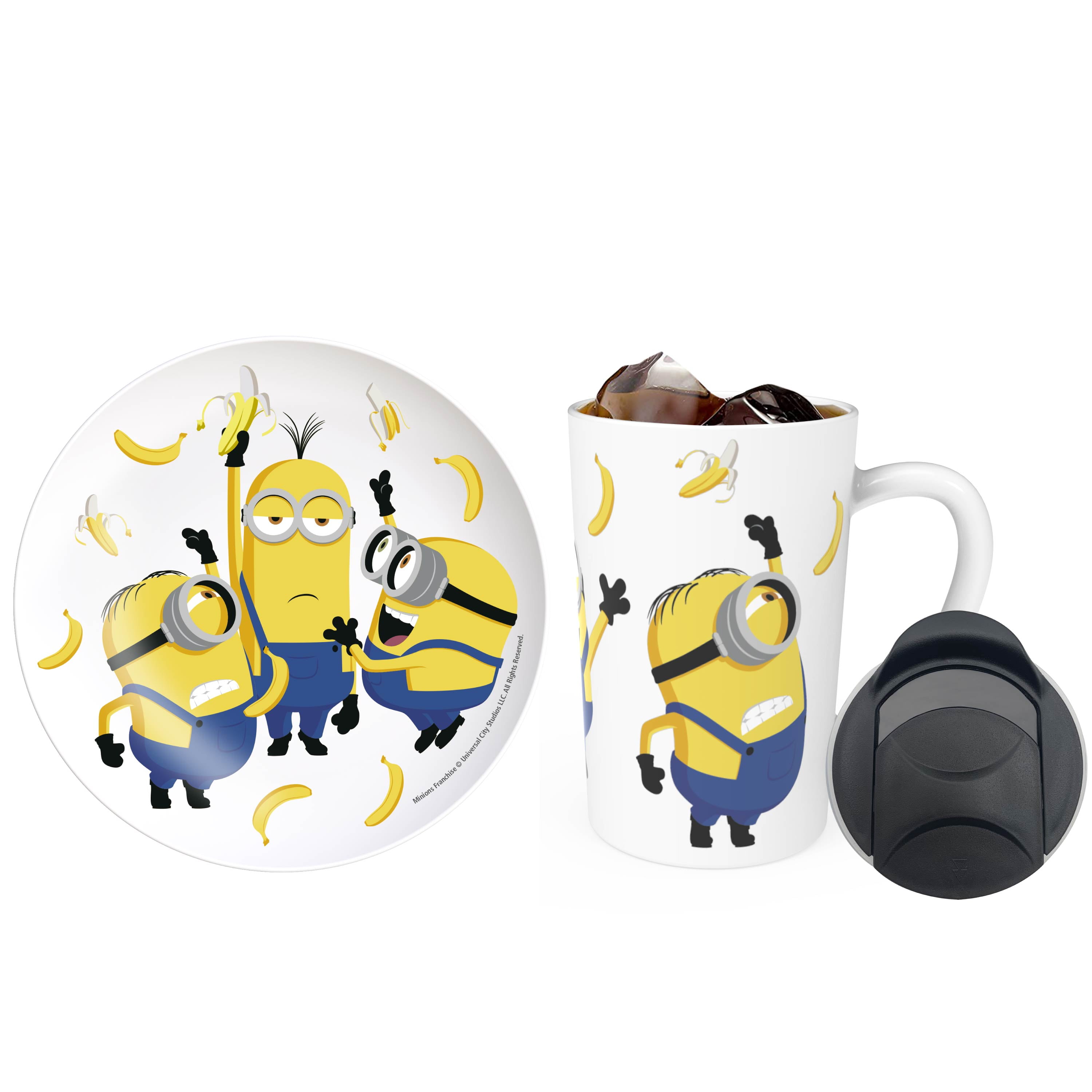 Zak Designs Despicable Me Ceramic Coffee Mug and Dessert Plate Set, 17 ...