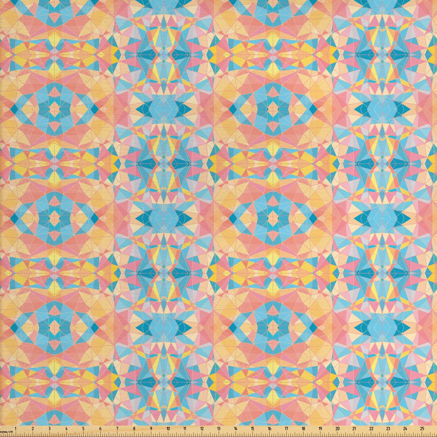 Muted Colors Fabric by the Yard Upholstery, Easing Composition of ...