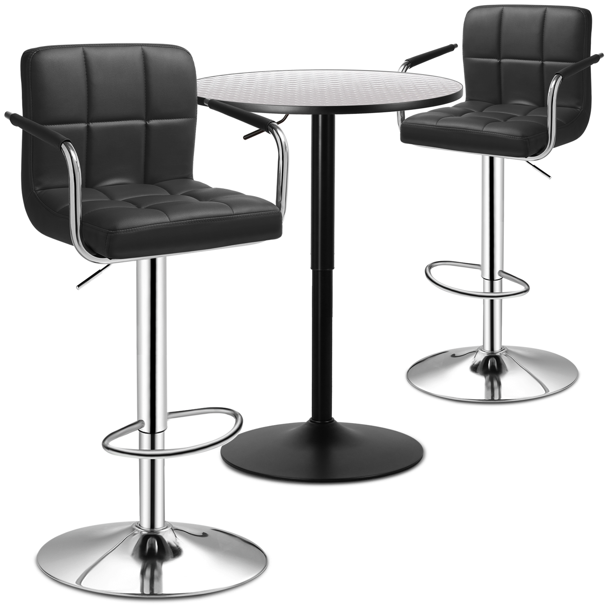 Magshion Set of 3 Bar Table and Chair Set, 23.5" Pub Table and ...