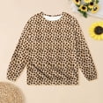 Elegyee Little Girls Active T Shirt Casual Loose Leopard Print Round ...