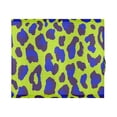 Blue Green Leopard Pattern Door Curtain Sheer Privacy Light Filtering ...