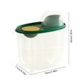 Green Transparent Rice Bucket, Insect-Proof Grain Container for ...
