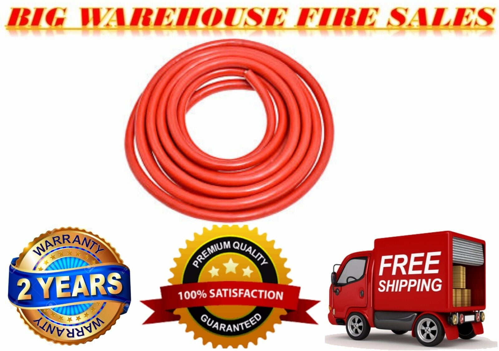 4 Gauge Wire Red Amplifier Power/Ground 4 Ga Amp Wire 100 Feet Cable ...