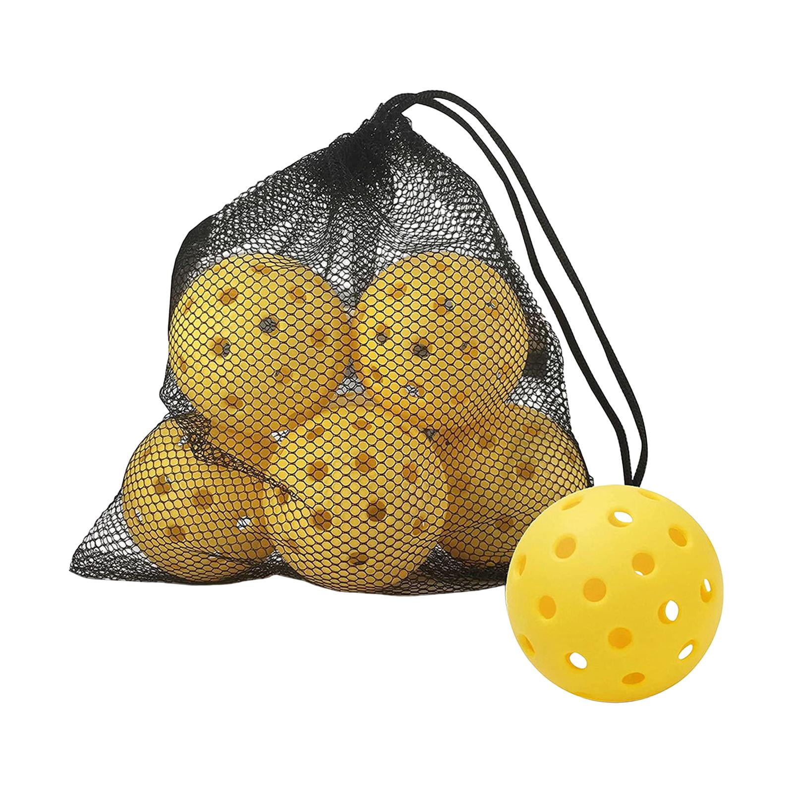 6 Pieces Pickleball Balls, 40 Holes Pickle Ball, Portable High Elastic ...