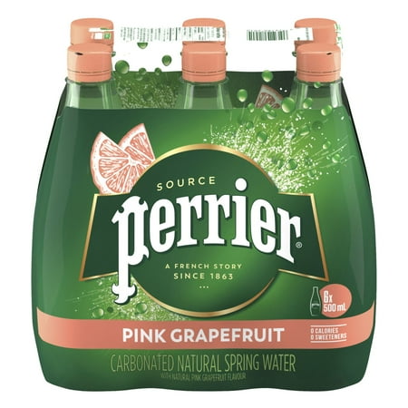 Perrier Grapefruit Sparkling Carbonated Water – 6x500 mL Bottle, 6 x ...