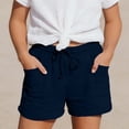lnmuld Girls High Waist Drawstring Crinkle Gauze Roll Casual Daily ...