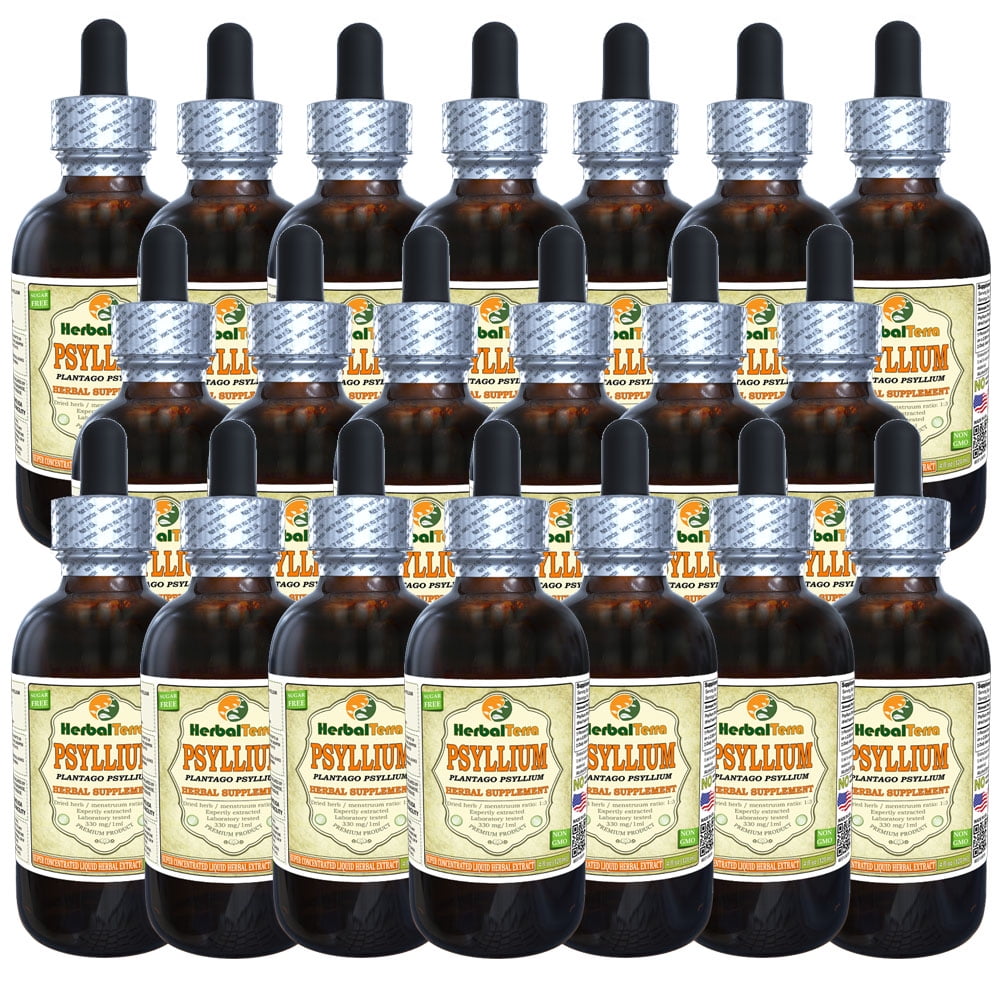 Psyllium (Plantago Ovata) Tincture, Organic Dried Husk Liquid Extract ...