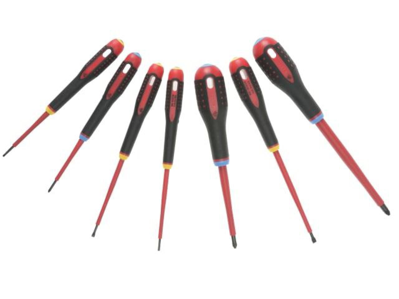 Bahco - BE-9888S VDE ERGO™ Screwdriver Set, 7 Piece - Walmart.com