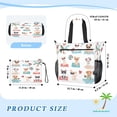 Beach Tote Bag with Waterproof Wet Pocket & Detachable Pouch for Pool ...
