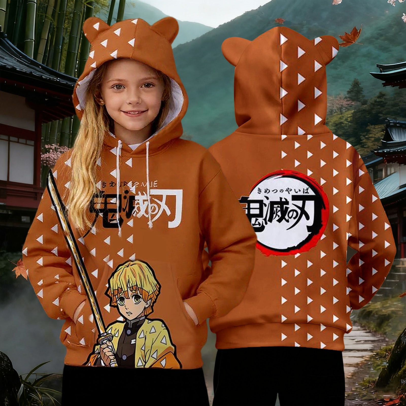 Click here for Whit3f1ve Demon Slayer Printed Unisex Hooded Sweat... prices