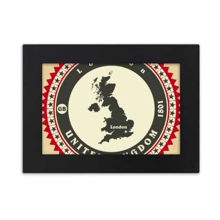 London UK United Kingdom Britain Country Map Desktop Photo Frame ...