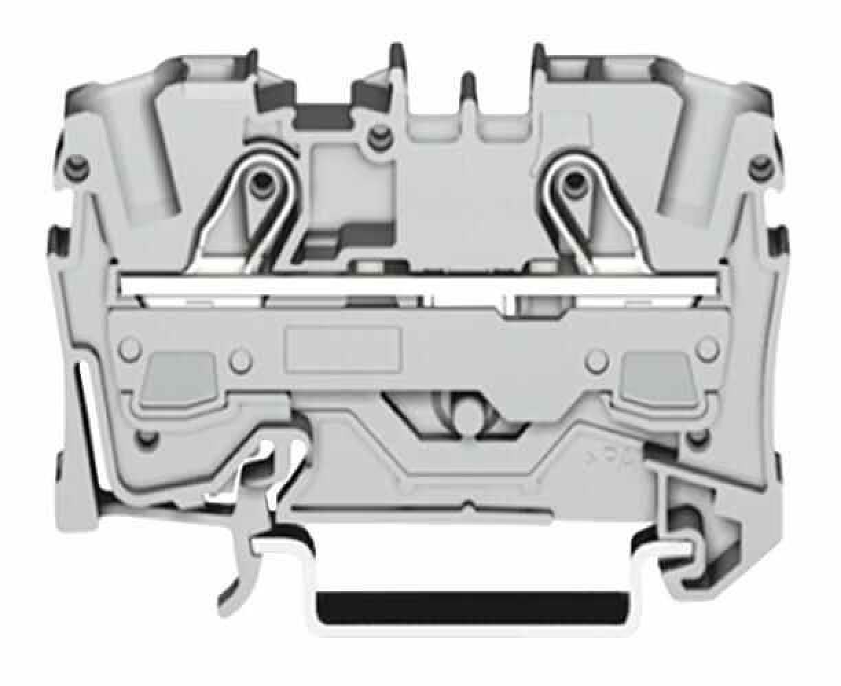 WAGO 2 Way 41A 800V DIN Rail Mount Terminal Block, 20-8AWG, 6mm² Green ...