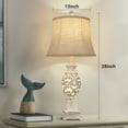 PARTPHONER 28" Tall Bedside Lamp with Nightlight, Table Lamps Set of 2 ...