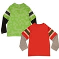 Minecraft Characters Boys Long Sleeve Active Mesh T-Shirt, 2-Pack ...