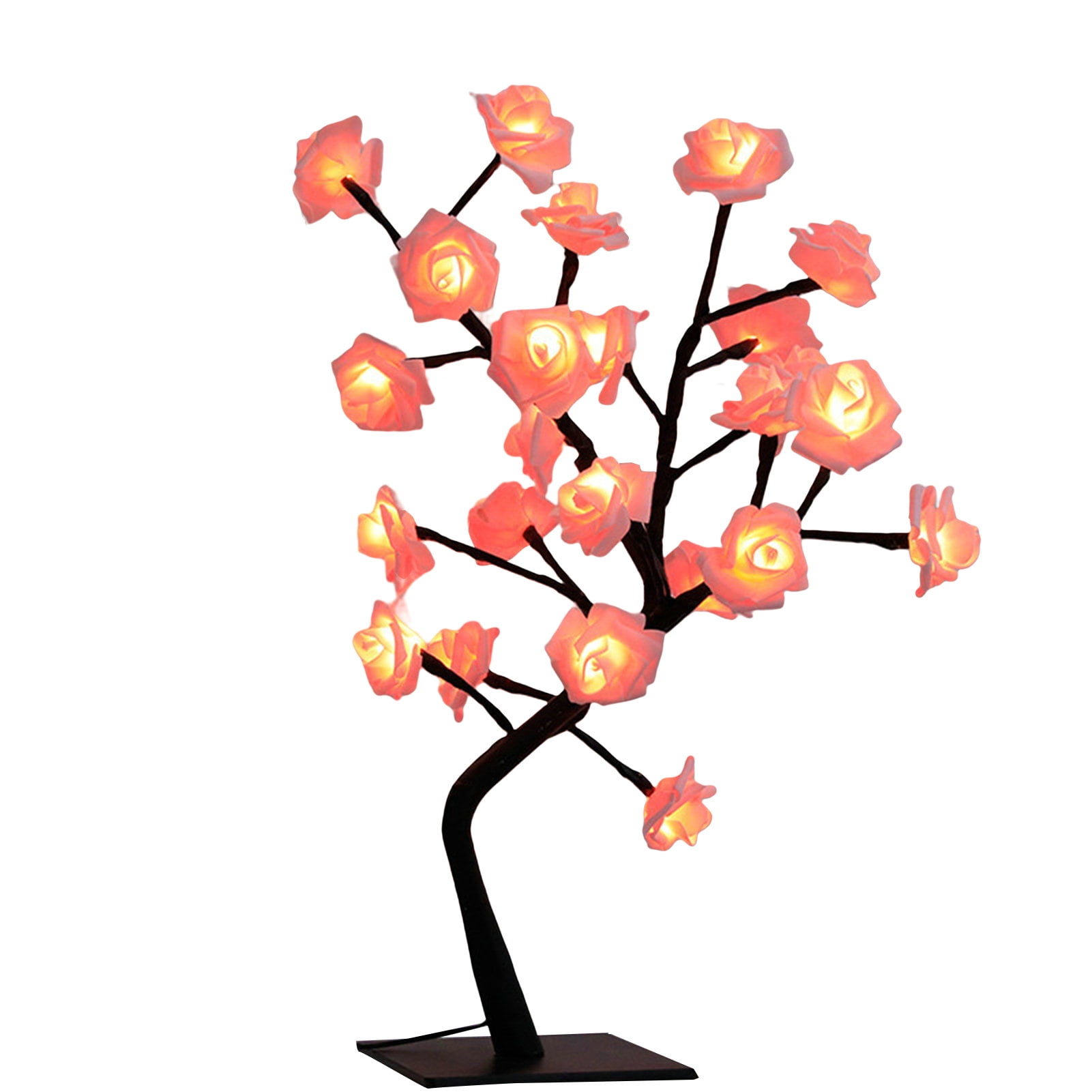 USB LED Table Lamp Rose Flower Tree Light, Realistic Looking, Soft ...