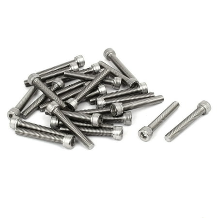 M6 x 40mm Thread 304 Stainless Steel Hex Socket Head Cap Screw Bolt DIN912 26pcs | Walmart Canada