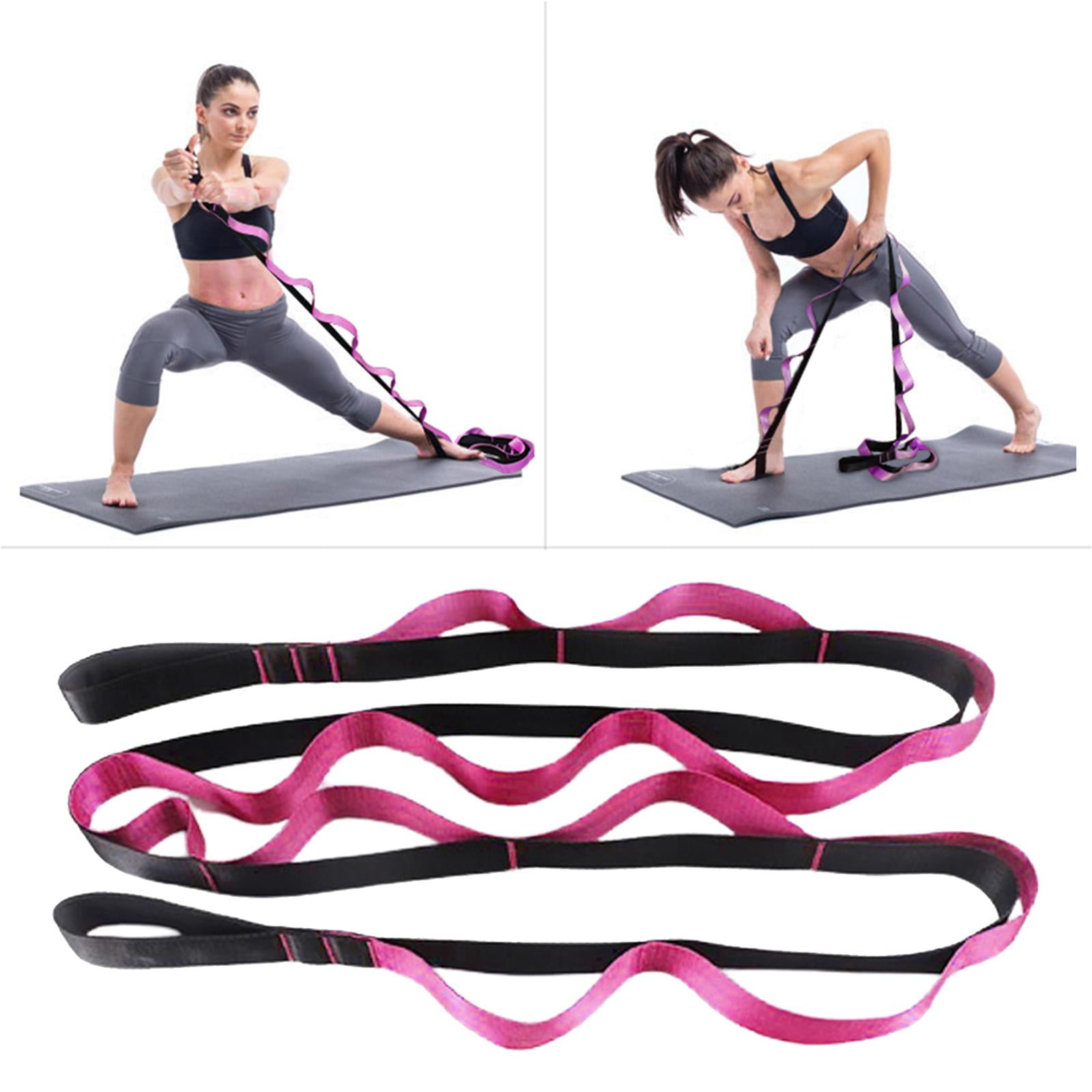 Children's Yoga Strap 2-Pack Kids Stretching Straps - 8 Loop Yoga Dance ...