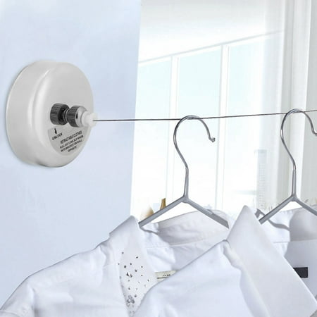 Peahefy Household Bathroom Stainless Steel Clothesline Retractable ...