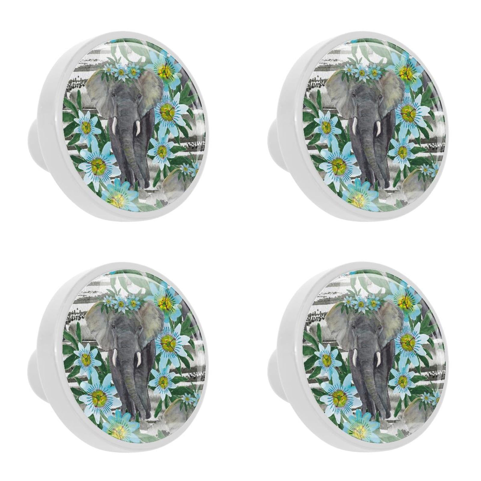 4 Pcs Elephant Knobs for Kitchen Cabinet Cupboard Dresser Bookcase ...