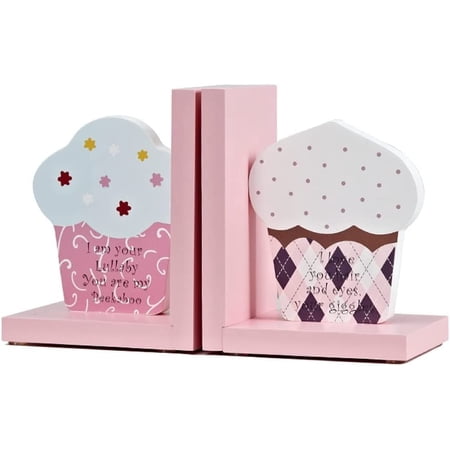 MDF Wooden Bookends, Non Skid Book Ends for Office Home, Cartoon Cute ...