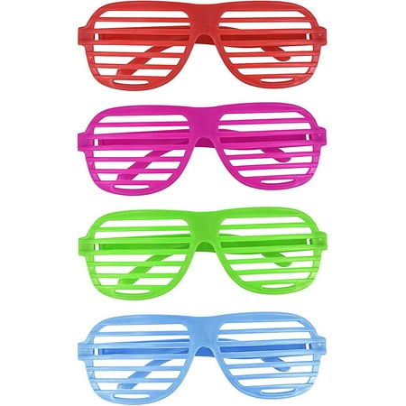Niuniu Shutter Shades Glasses Neon Color Shutter Glasses Novelty ...