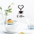 Coffee Wall Decal Sticker - Heart Coffee Cup Design, Minimalist Kitchen ...