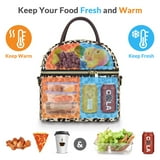 Hafmall Double Zippered Insulated Lunch Box for Men/Women, Reusable ...