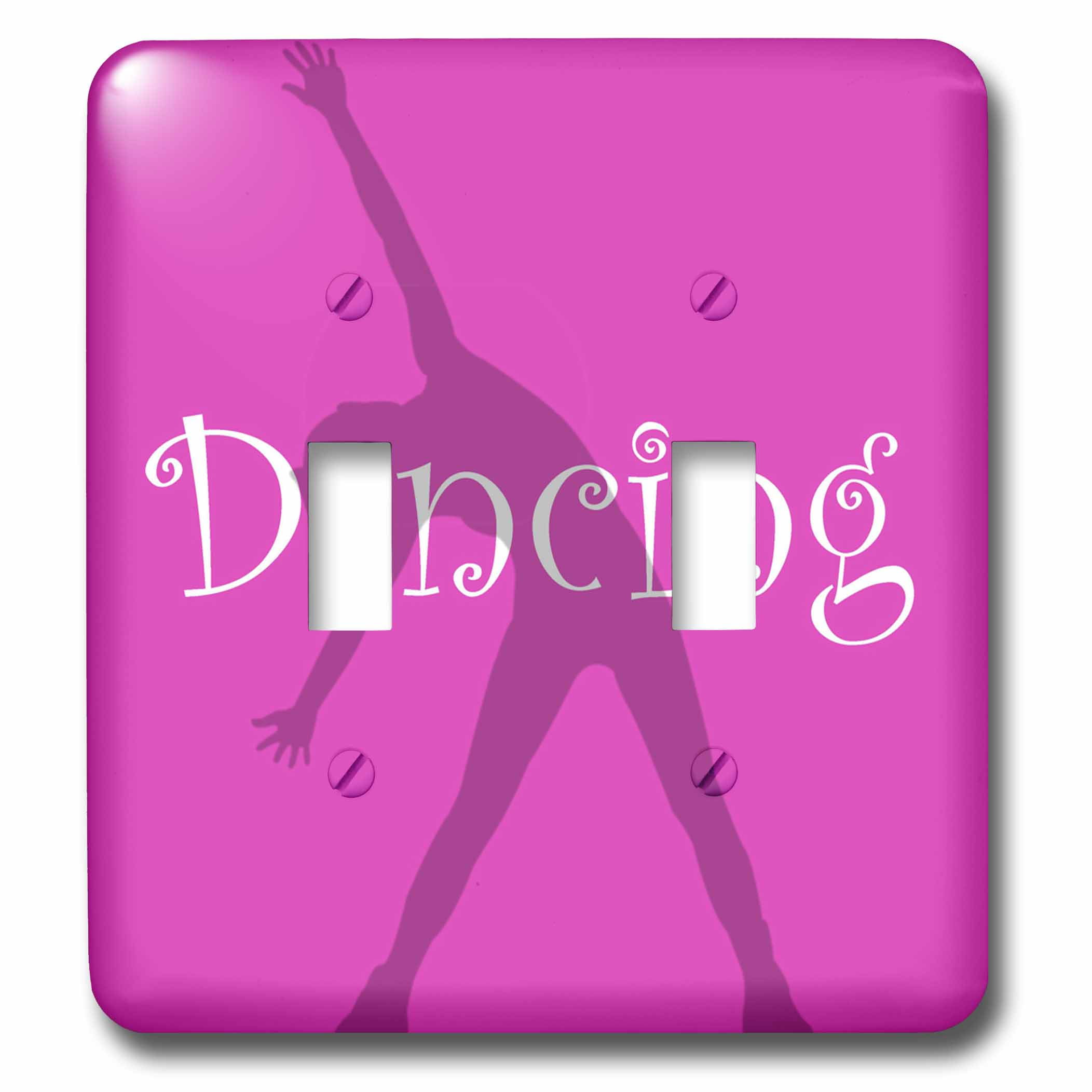 3dRose Dancing Silhouette Girl With The Word Dancing - Double Toggle ...