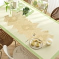 VAJUSO PVC Gold-Printed Hollow Flower Table Mat, European Long ...