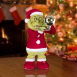 Gemmy Standing Trombone Animated Plush Grinch Dr. Seuss, Multicolored ...