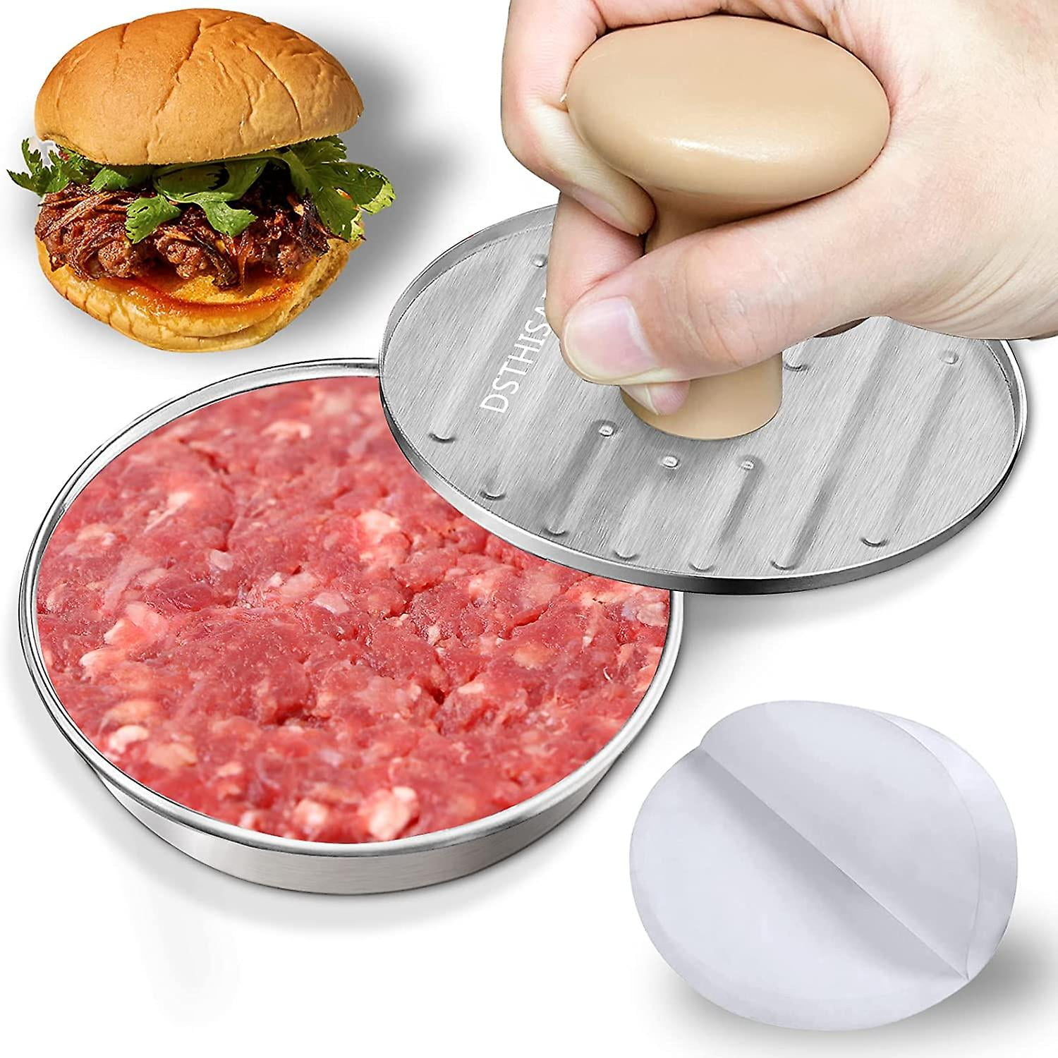 Click here for Fusheng Hamburger Maker  5 Inch Stainless Steel Bu... prices
