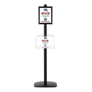 M&T Displays Free Standing Display Stand in with 1 x (8.5x11) Frame in ...