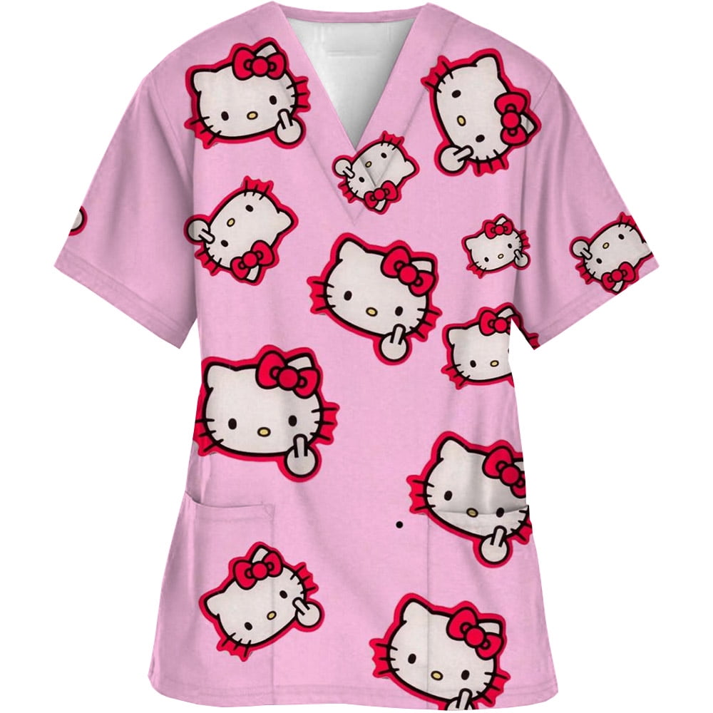 Click here for Zm Nurse Uniform Women Short Sleeve Hello Kitty Wo... prices