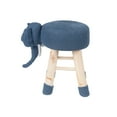 AC Pacific Children's Woven Elephant Ottoman Stool with Wooden Legs ...