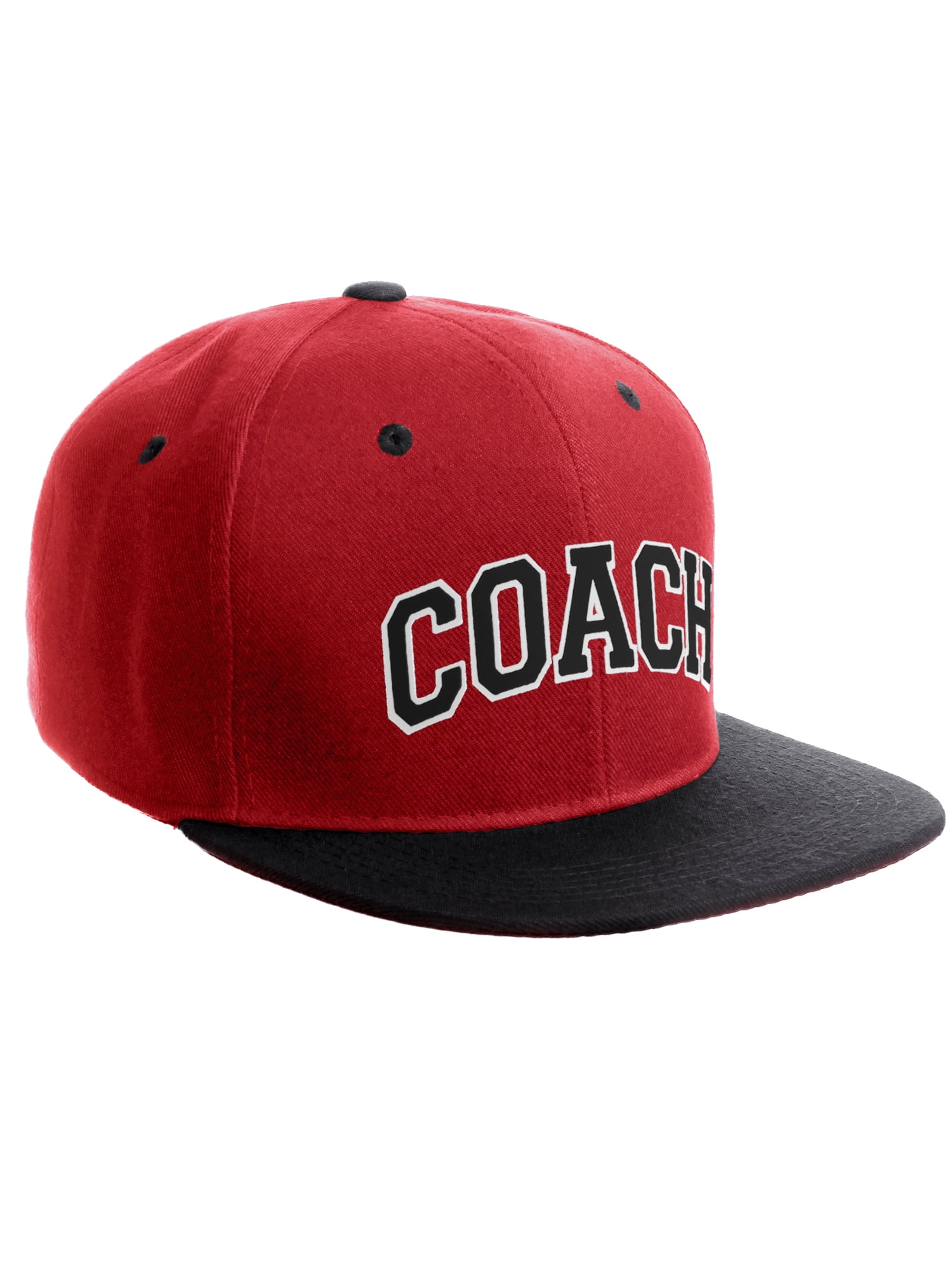 Original Team Coach Snapback Hat Classic Layered Arched Letters Flat ...