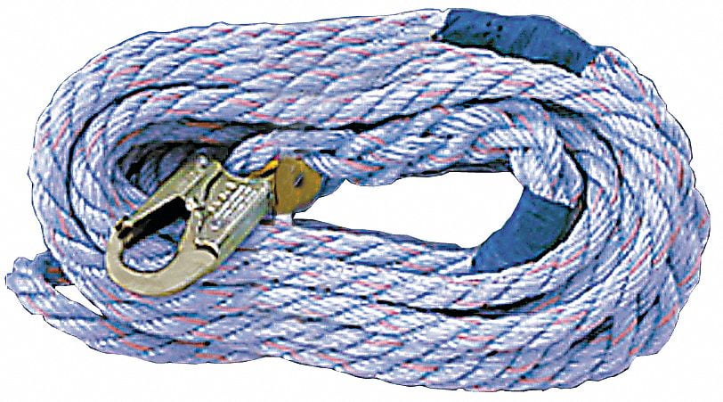 Honeywell Miller Vertical Rope Lifeline,Single Snap Hook 300L-Z7/75FTBL ...
