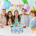 6 Pcs Cute AnimeFrozen-Birthday Cake Toppers, Snow Theme Princess Cake ...