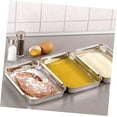Highcool Breading Trays Set of 3 Dredging Trays for Cooking, Steel ...