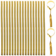 JAM Elastic String Ties, Gold Metallic, 50/Pack, Small, 10" Loop ...
