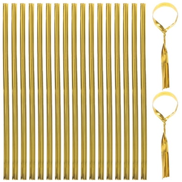 JAM Elastic String Ties, Gold Metallic, 50/Pack, Small, 10" Loop ...