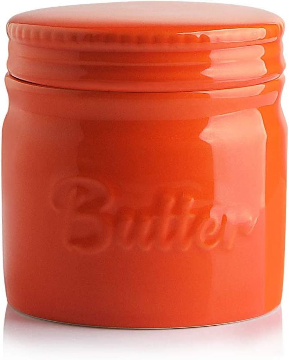 SWEEJAR Porcelain Butter Keeper Crock, French Butter Dish with Water ...