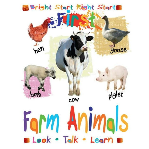 First: First Farm Animals (Board book) - Walmart.com - Walmart.com