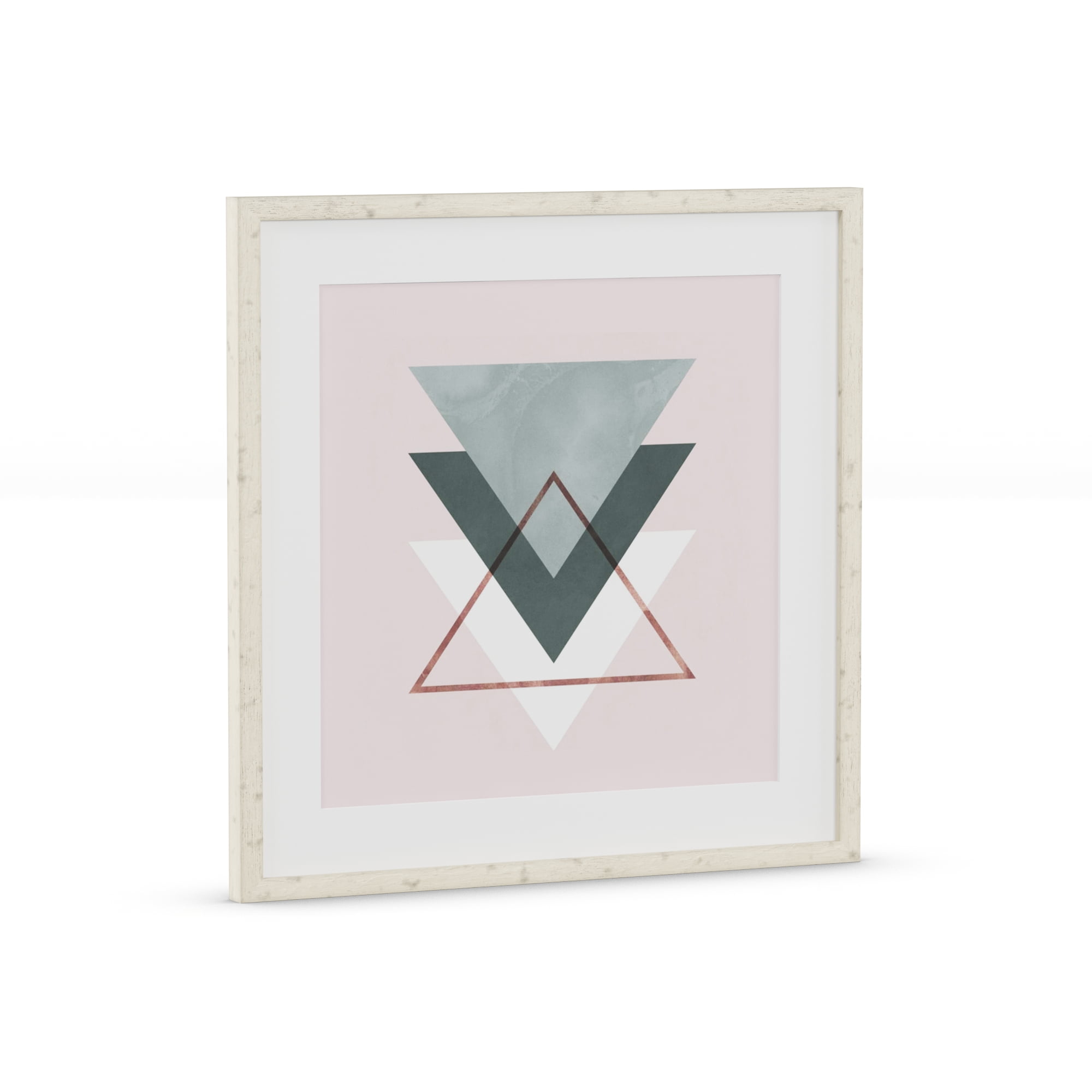 MoDRN Scandinavian Modern Triangles Framed Art Print - Walmart.com